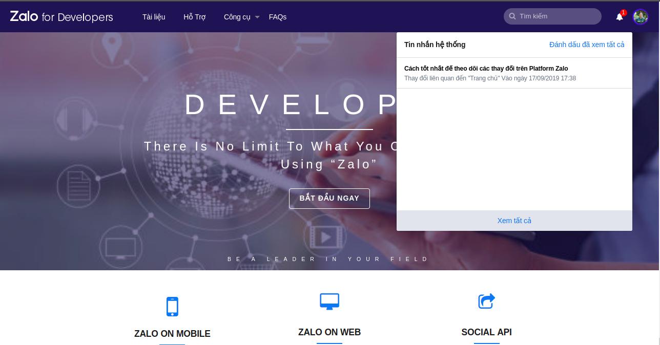 Zalo For Developers