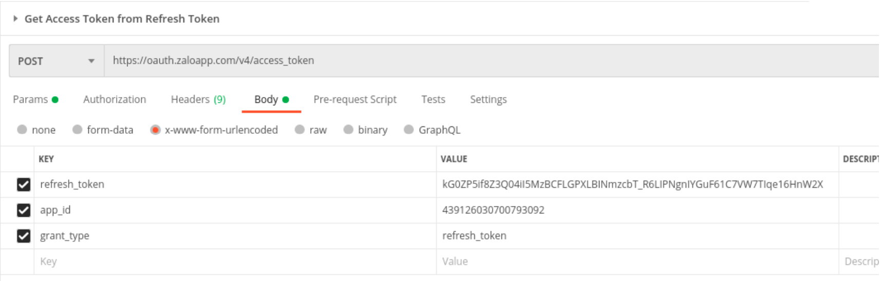 User Access Token V4