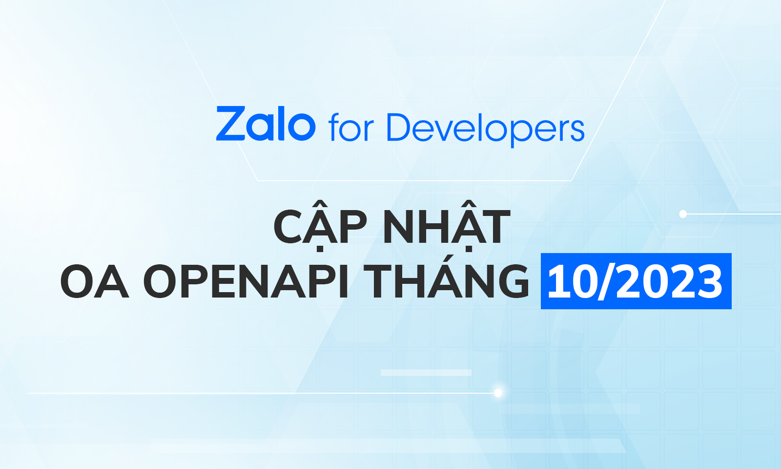 Zalo For Developers